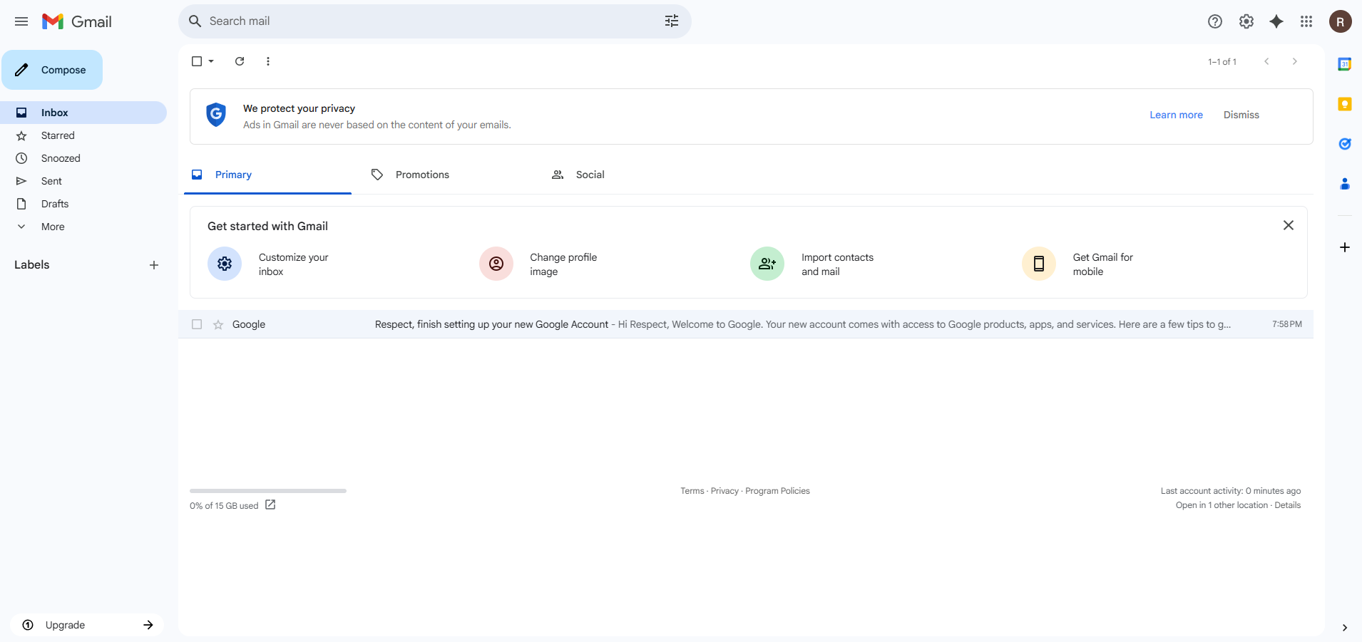 Setting Up Gmail – Respect Canada